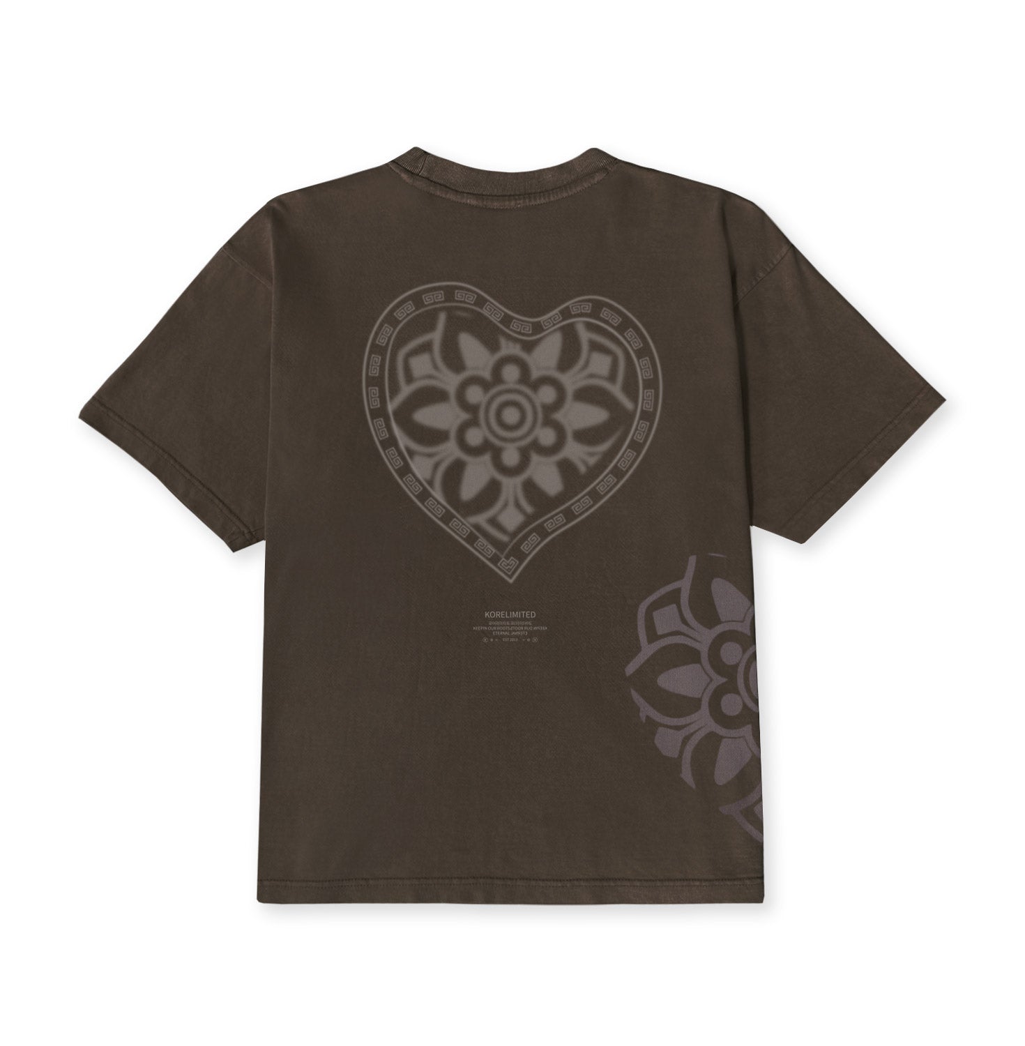 HIDDEN HEART TEE (BROWN) – KORELIMITED