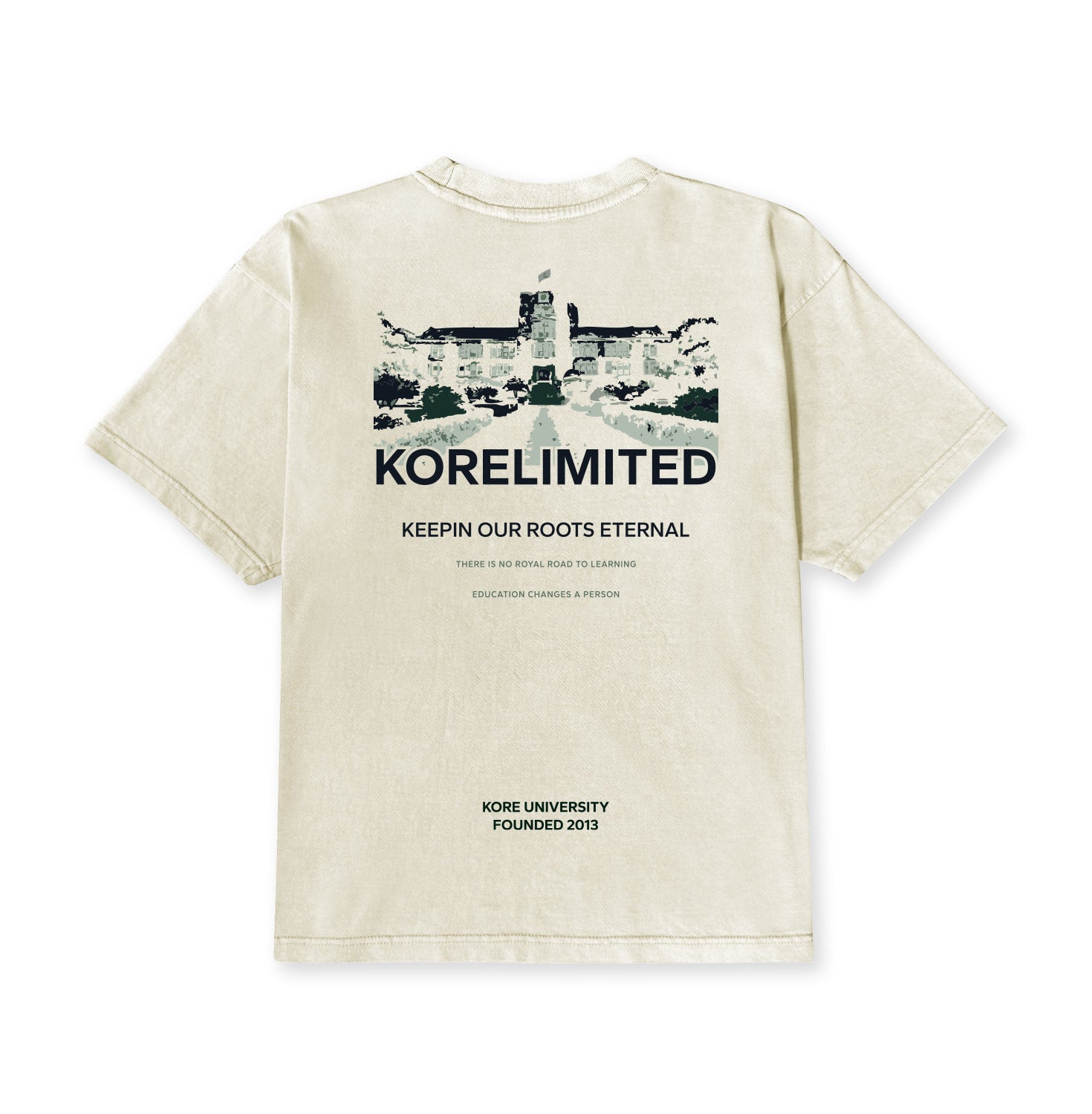 KORE UNIVERSITY TEE (CREAM) | Shop Korean Streetwear – KORELIMITED