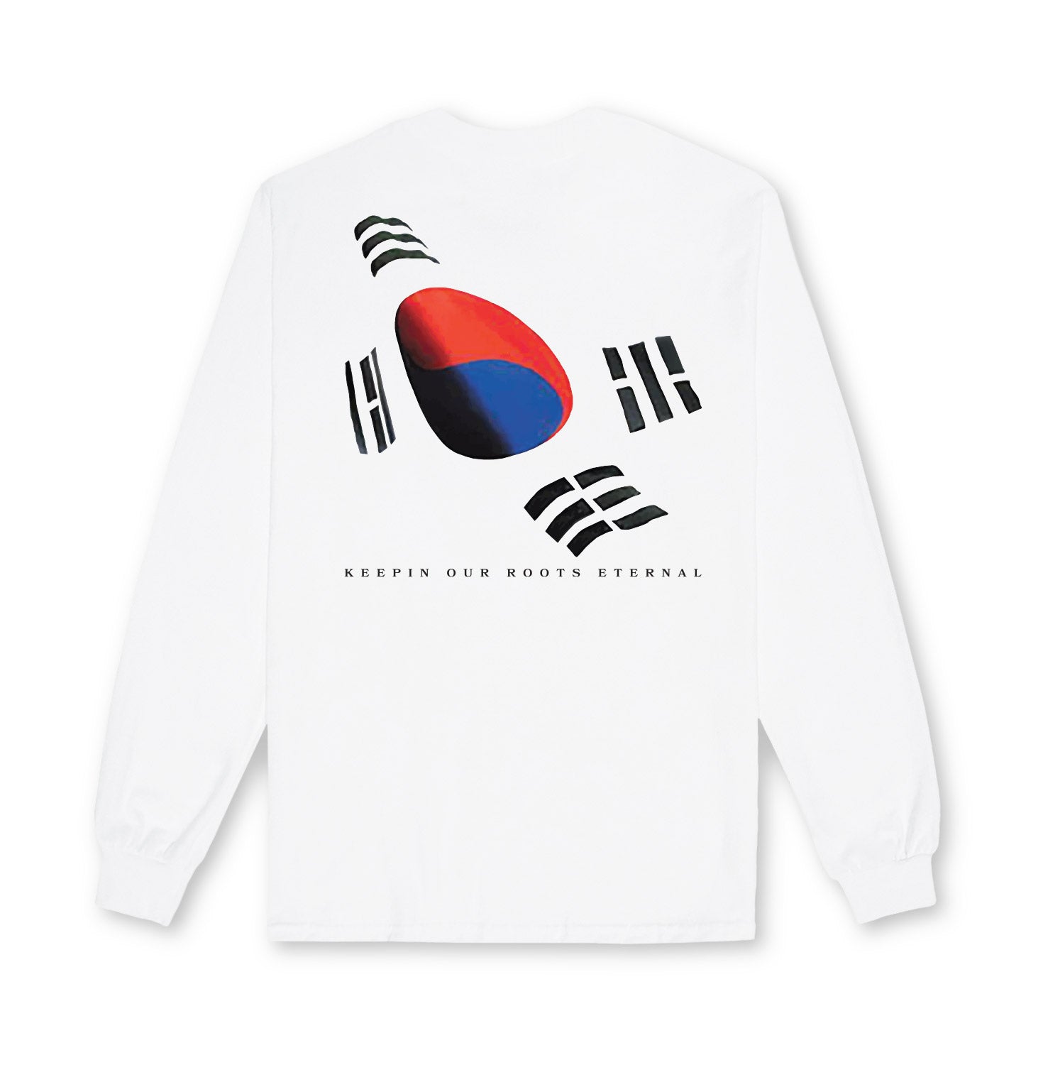 Tae Guk Ki Wave Printed White Long Sleeve | Shop Korean Streetwear ...